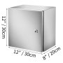 VEVOR Steel Electrical Box Electrical Enclosure Box 12x12x8" Stainless ...