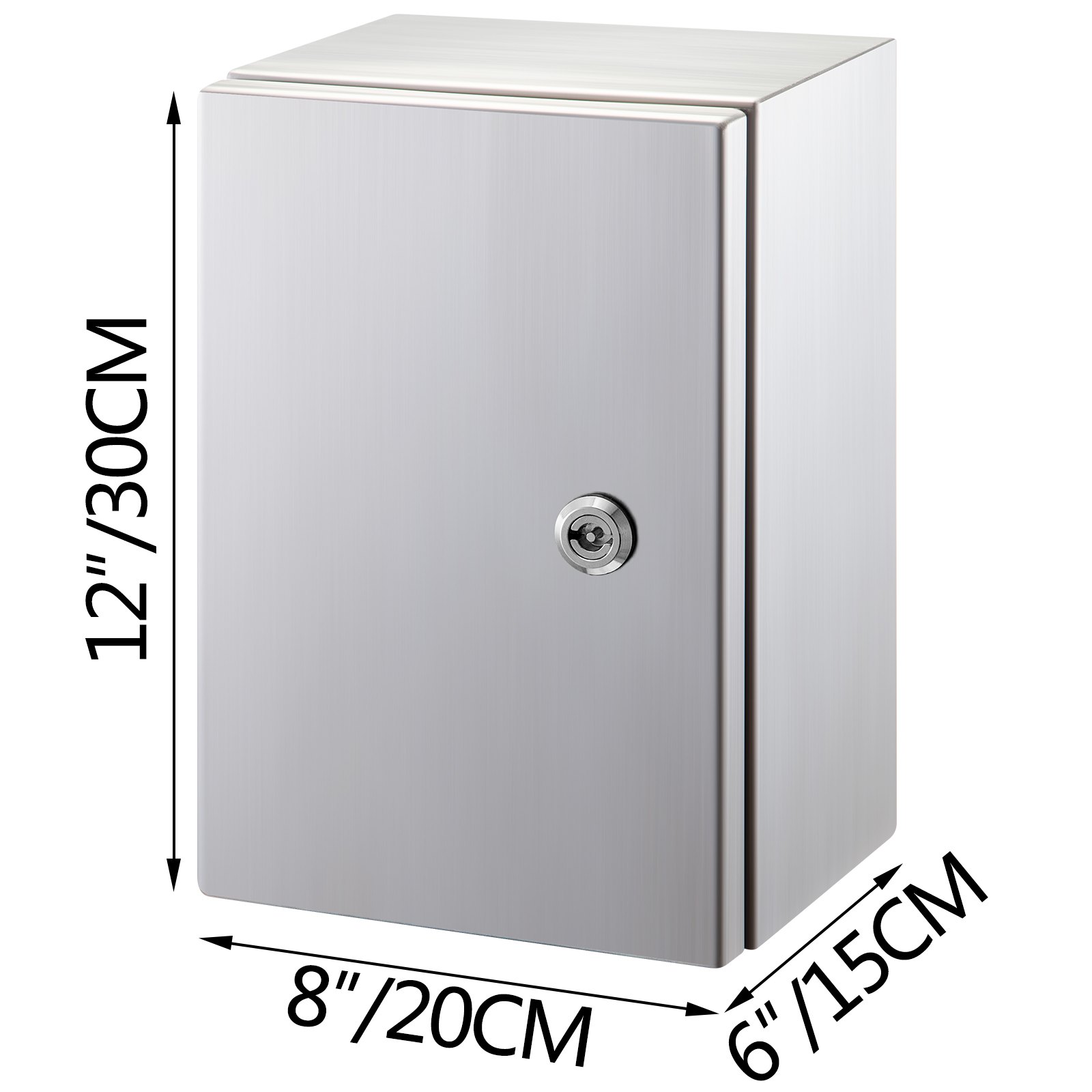 VEVOR NEMA Stainless Steel Enclosure, 12 x 8 x 6'' NEMA 4X Steel ...