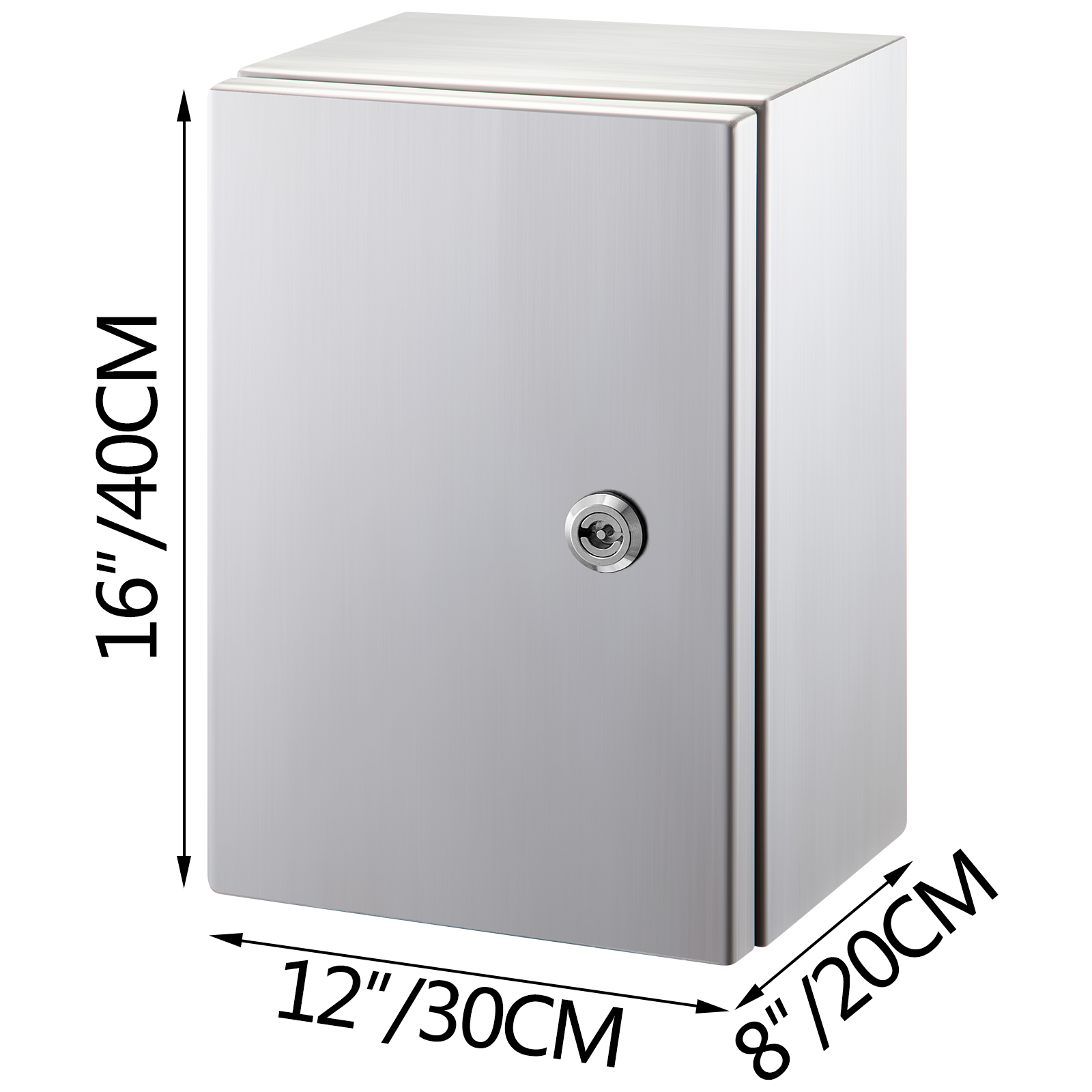 VEVOR Steel Electrical Box 16" x 12" x 8" Electrical Enclosure Box 304 ...