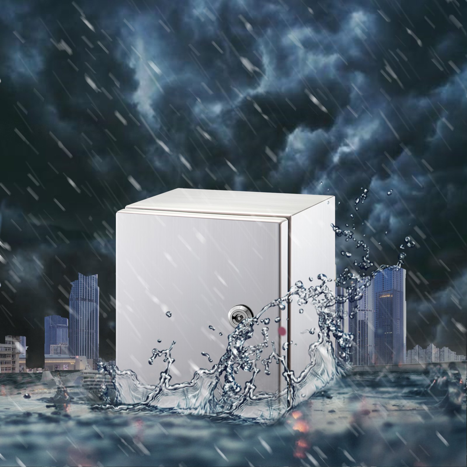 VEVOR NEMA Stainless Steel Enclosure, 16 x 16 x 8'' NEMA 4X Steel ...