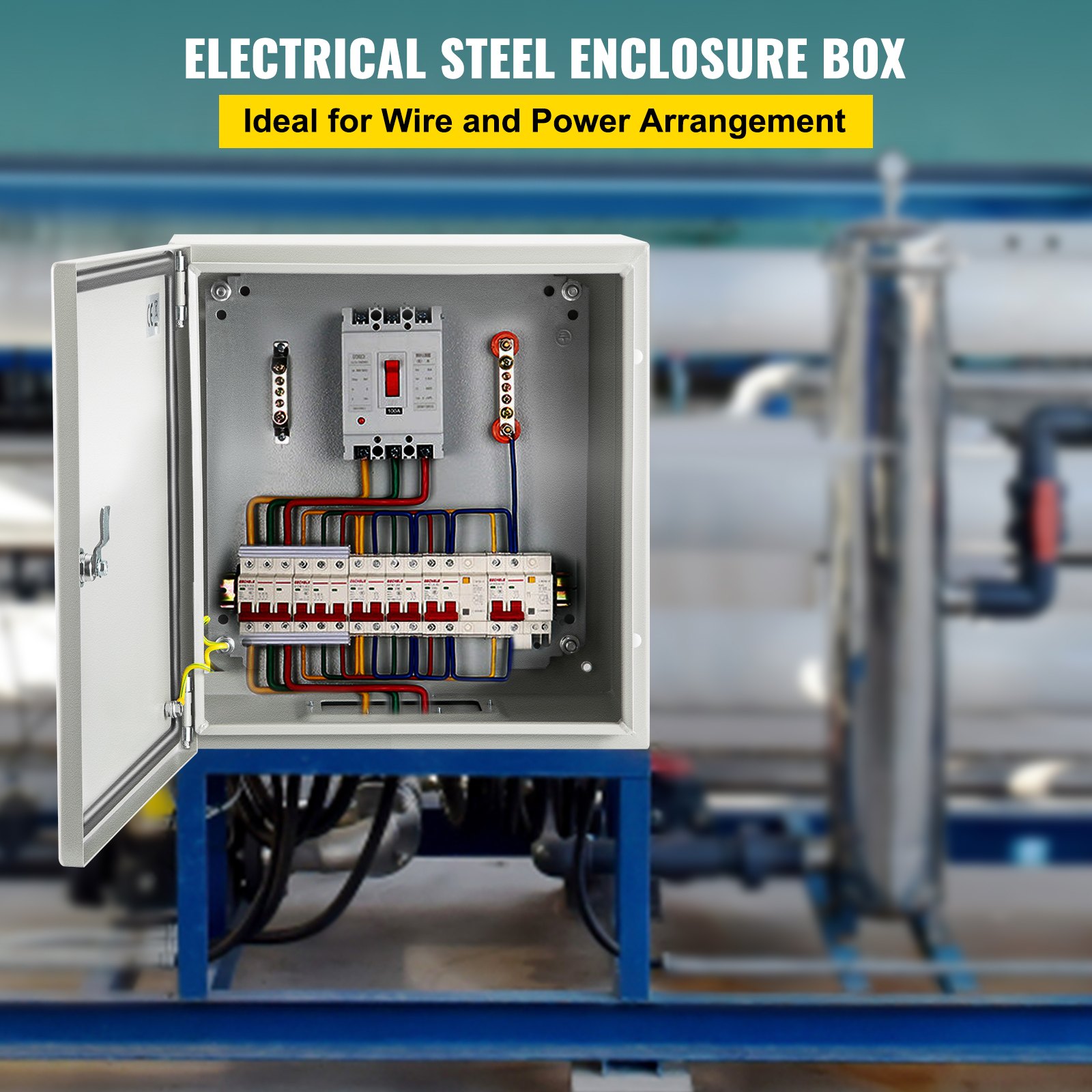 VEVOR Steel Electrical Box Electrical Enclosure Box 8 x 8 x6'' Carbon ...