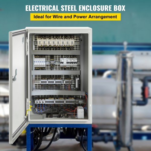 Vevor Steel Electrical Box Electrical Enclosure Box 12x8x6'' Carbon ...