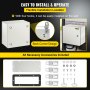 Vevor 12x12x8'' Carbon Steel Electrical Enclosure Wall Mount Junction ...