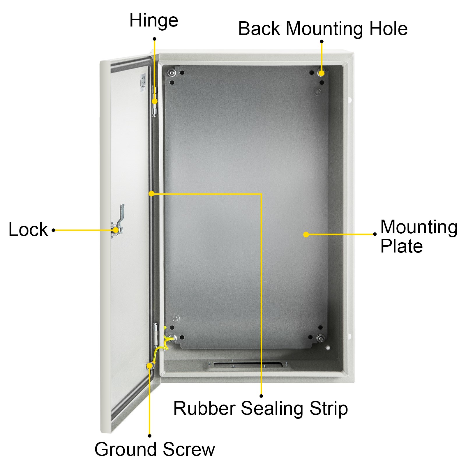 VEVOR VEVOR Steel Electrical Box Electrical Enclosure Box 50x30x25 cm ...