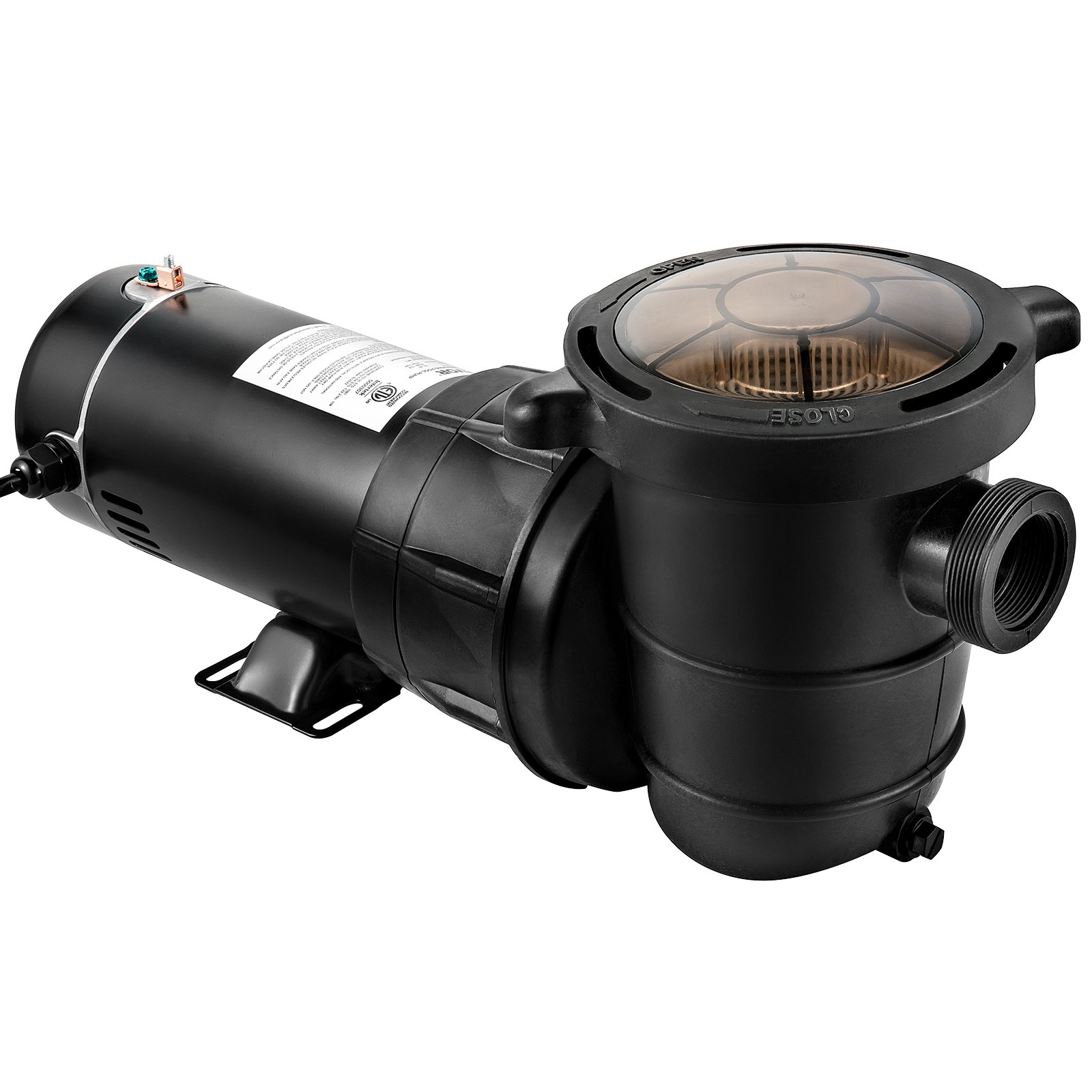 VEVOR Swimming Pool Pump 1.5HP 115V 1100W, Single Speed Pumps for Above ...