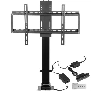 1000mm Motorized Tv Lift Bracket For 32-65" Tv Remote Controller Carbon ...