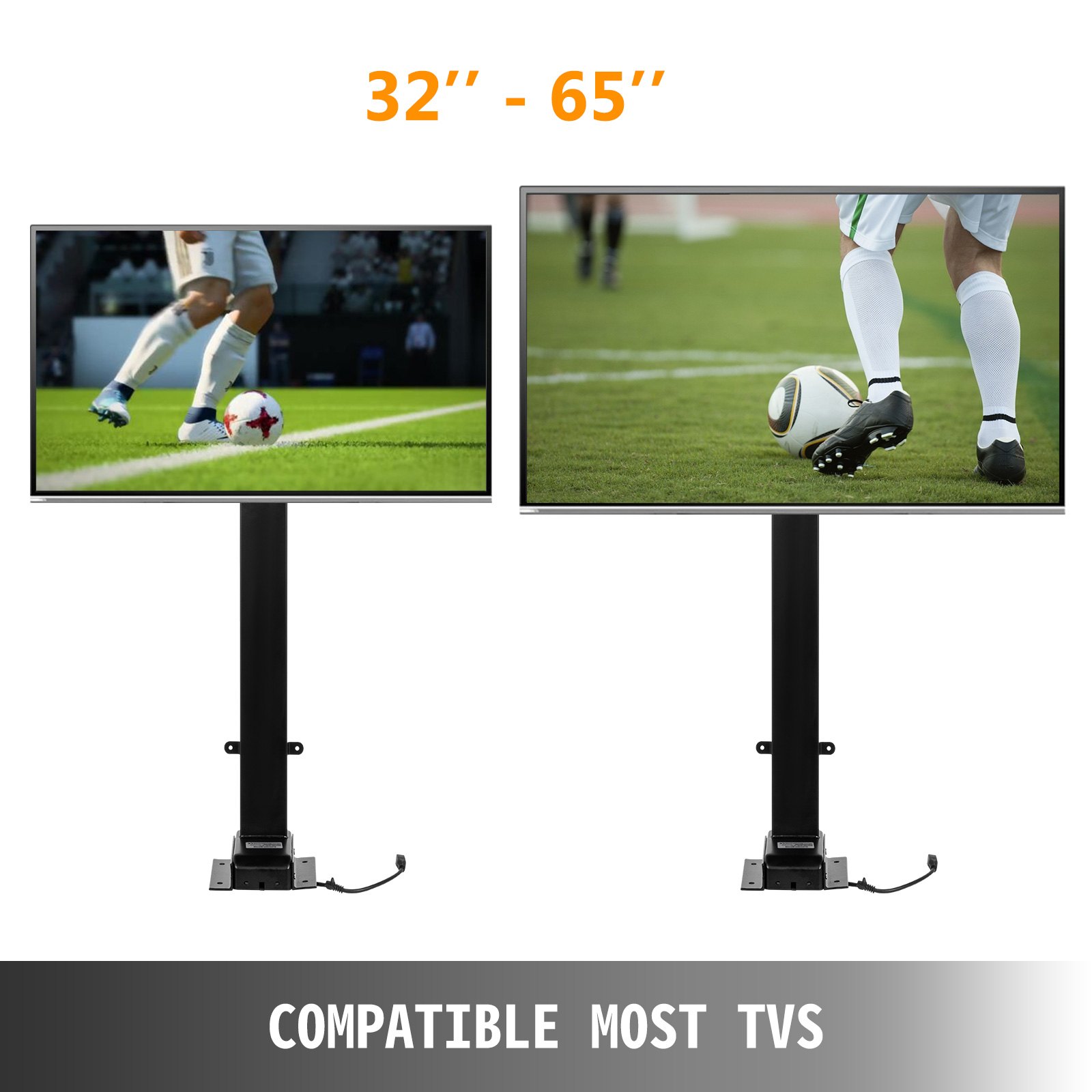 VEVOR Motorized TV Lift Stroke Length 35 Inches Motorized TV Mount Fit ...
