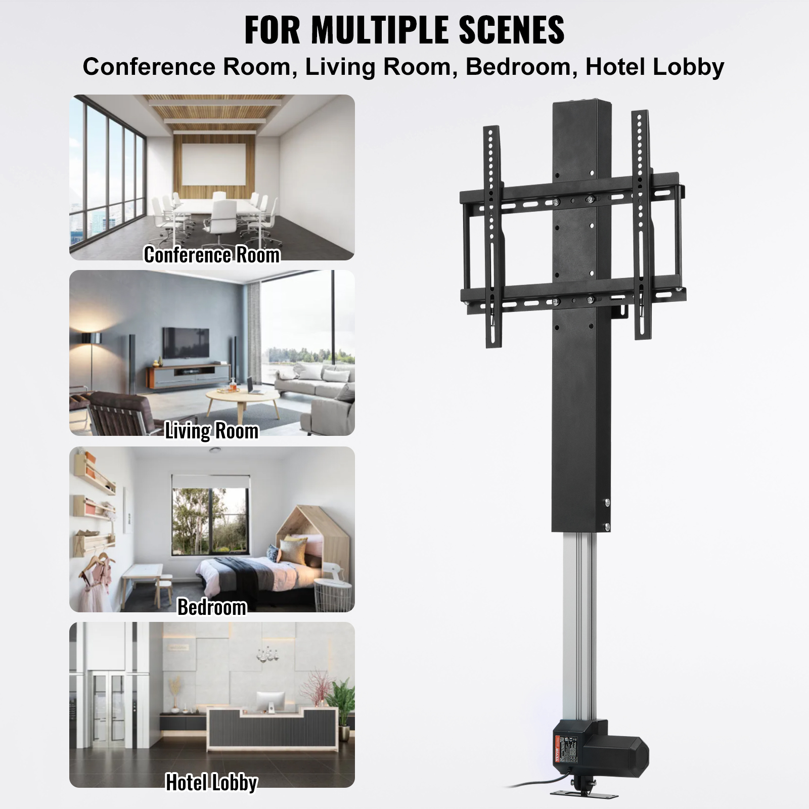 28" Motorized Tv Lift Mount Bracket For 26-57" Tvs 700mm Stroke ...