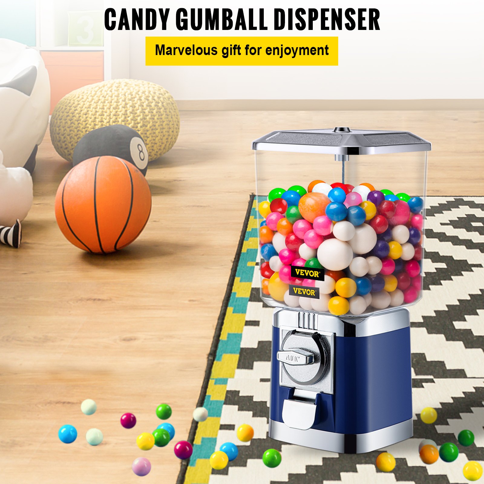 VEVOR Vending Machine, Classic Gumball Bank, Huge Load Capacity Candy ...