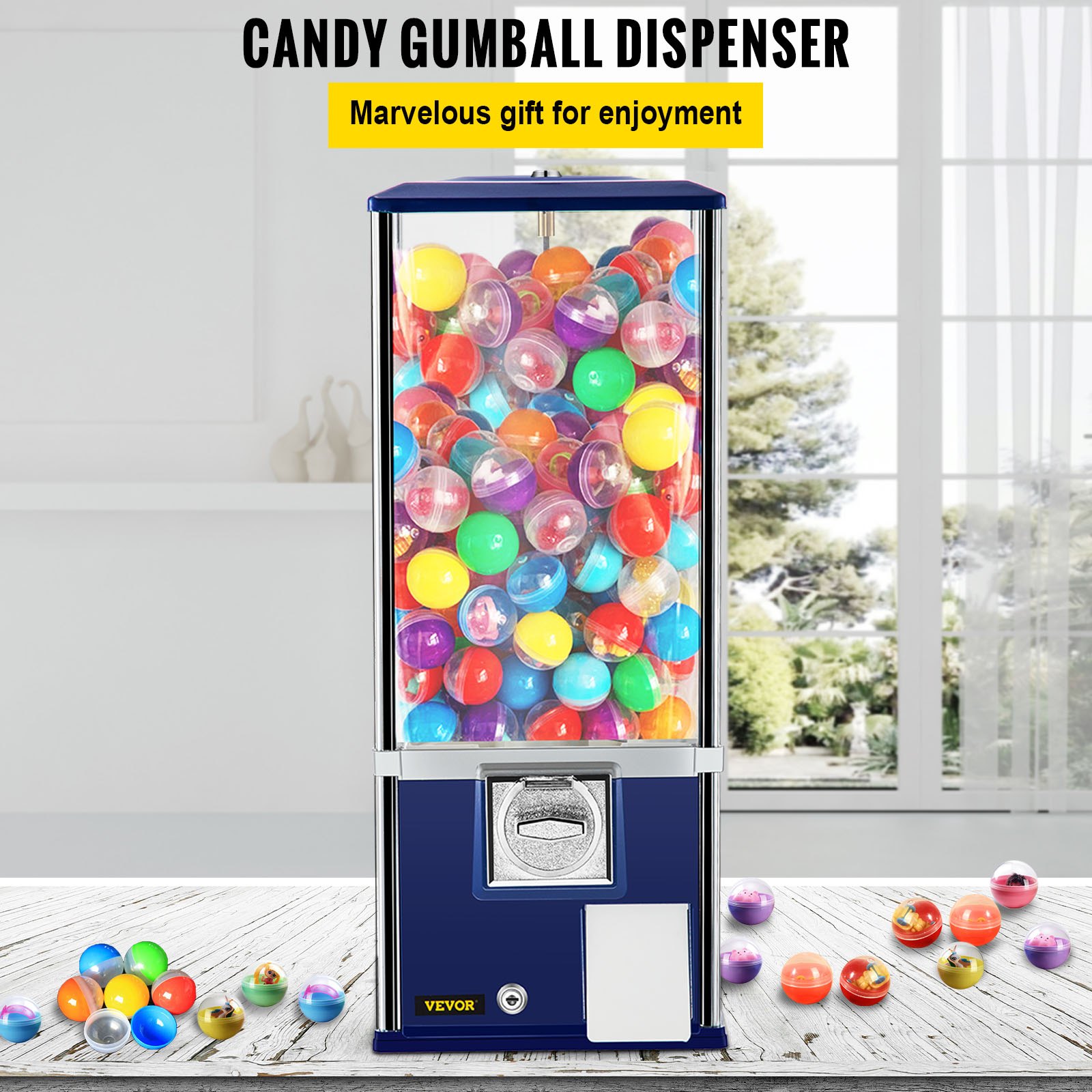 VEVOR Vending Machine, 25.2" Height Candy Gumball Machine, Huge Load ...