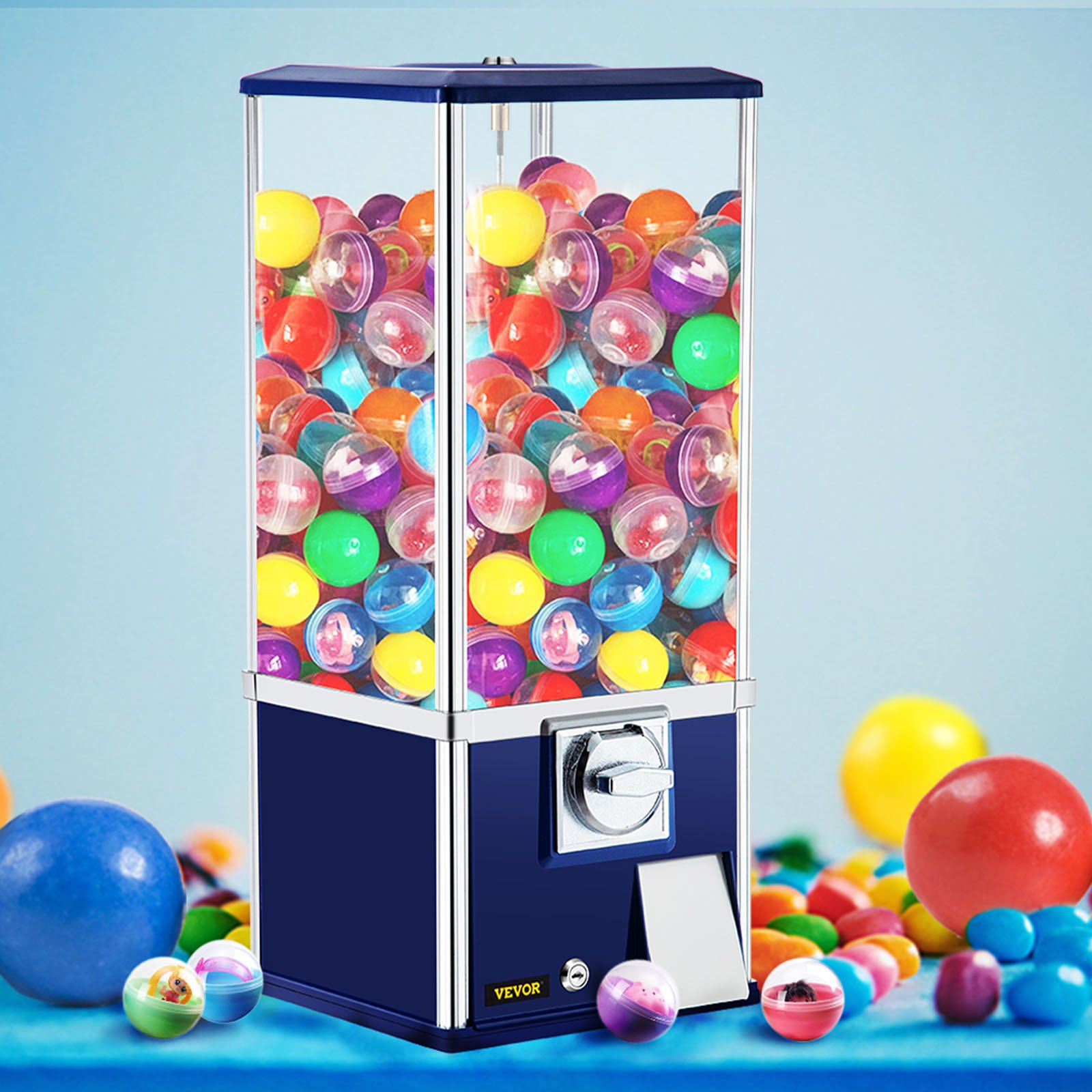 VEVOR Vending Machine, 25.2" Height Candy Gumball Machine, Huge Load ...