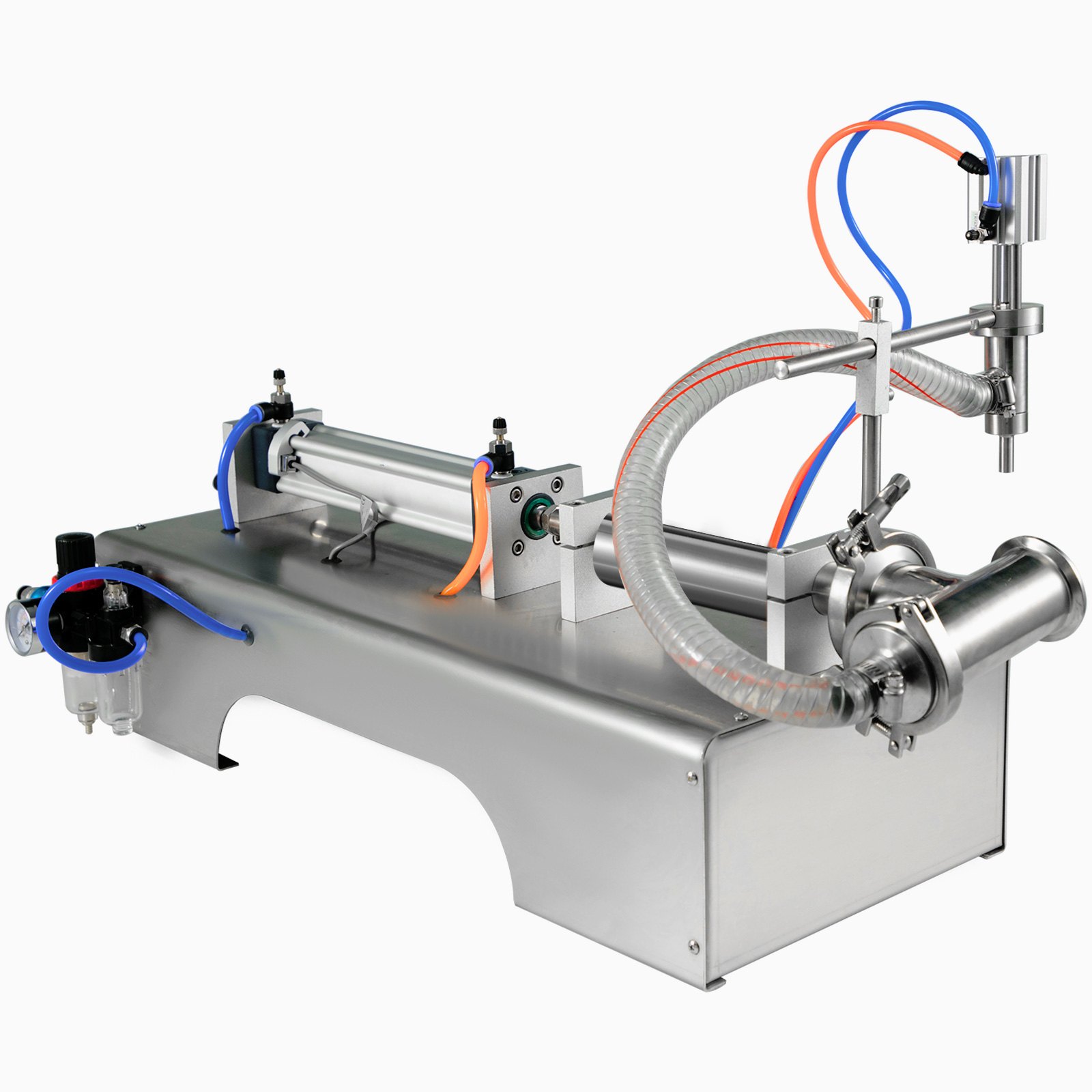 VEVOR Horizontal Full Pneumatic Liquid Filling Machine, 100-1000ml Semi ...