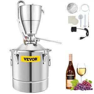 VEVOR Water Alcohol Distiller, 8 Gal/30 L, 304 Stainless Steel Still w ...