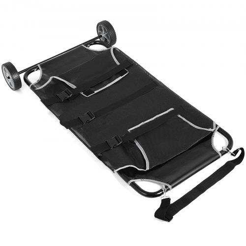 Black Animal Stretcher 45"x22" With 2 Wheels 250lbs Cap. Pet Rough ...