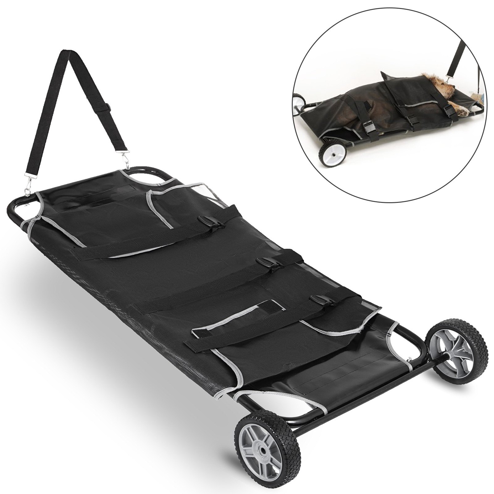 VEVOR Animal Stretcher, 45 x 25 Inch Max. 250 lbs Capacity, Dog ...