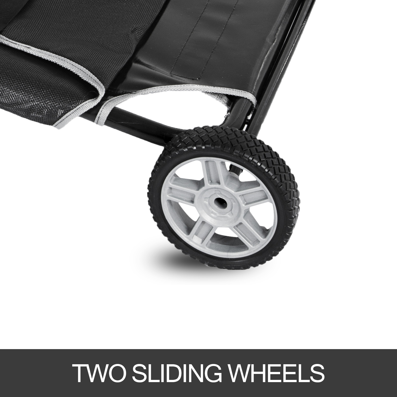 Black Animal Stretcher 45"x22" With 2 Wheels 250lbs Cap. Pet Rough ...