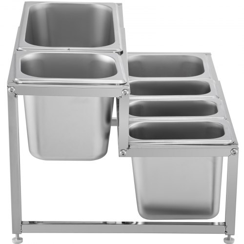 VEVOR Expandable Spice Rack, 13.8"-23.6" Adjustable, 2-Tier Stainless ...