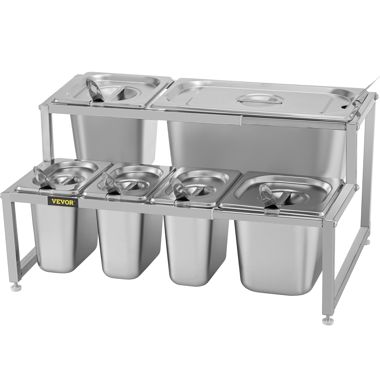 VEVOR Expandable Spice Rack, 13.8"-23.6" Adjustable, 2-Tier Stainless ...