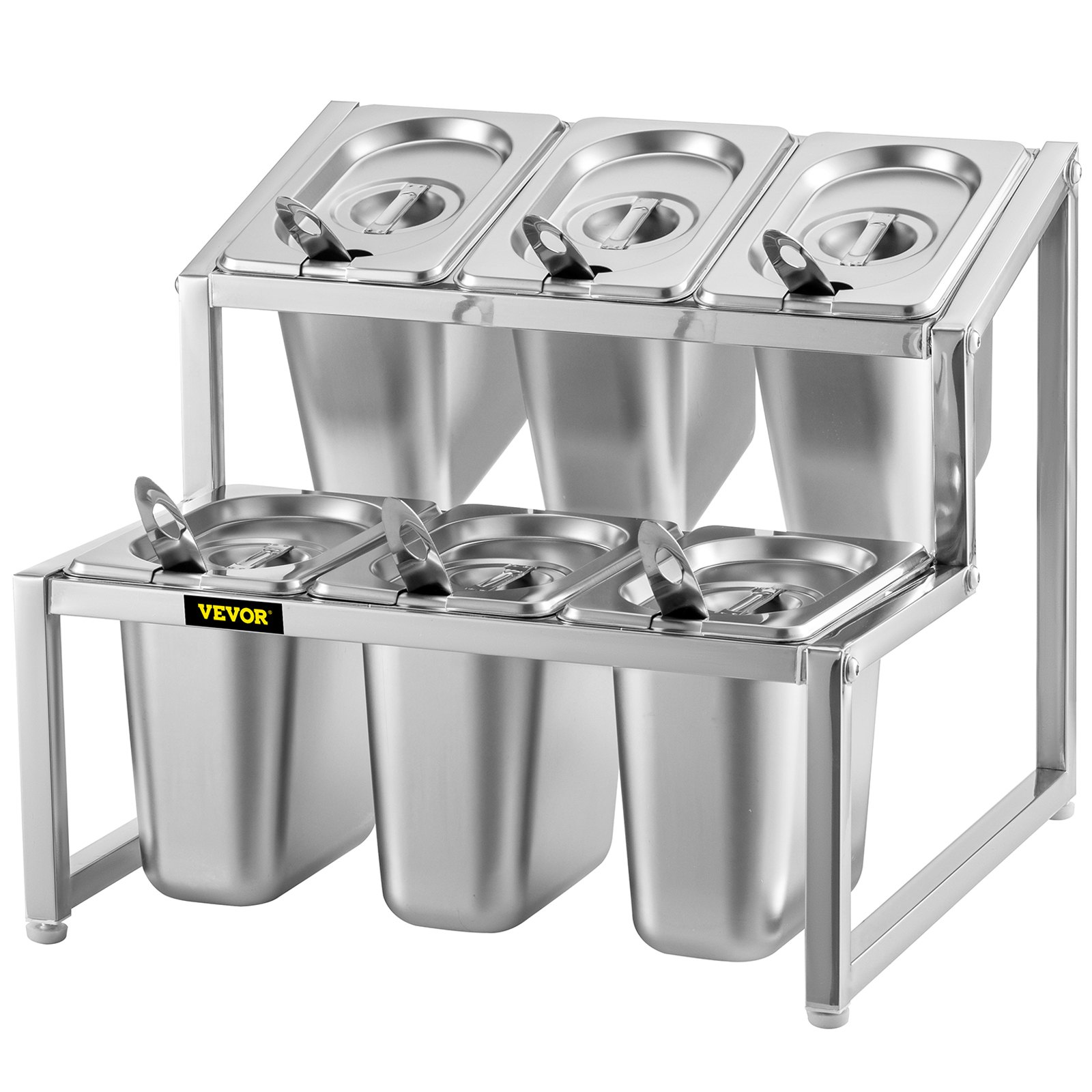 VEVOR Expandable Spice Rack, 13.8"-23.6" Adjustable, 2-Tier Stainless ...