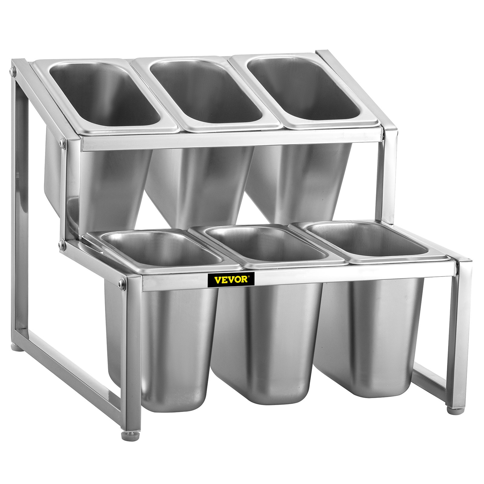 VEVOR Expandable Spice Rack, 13.8"-23.6" Adjustable, 2-Tier Stainless ...