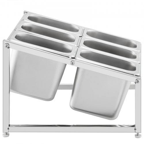 VEVOR Expandable Spice Rack, 13.8"-23.6" Adjustable, 2-Tier Stainless ...