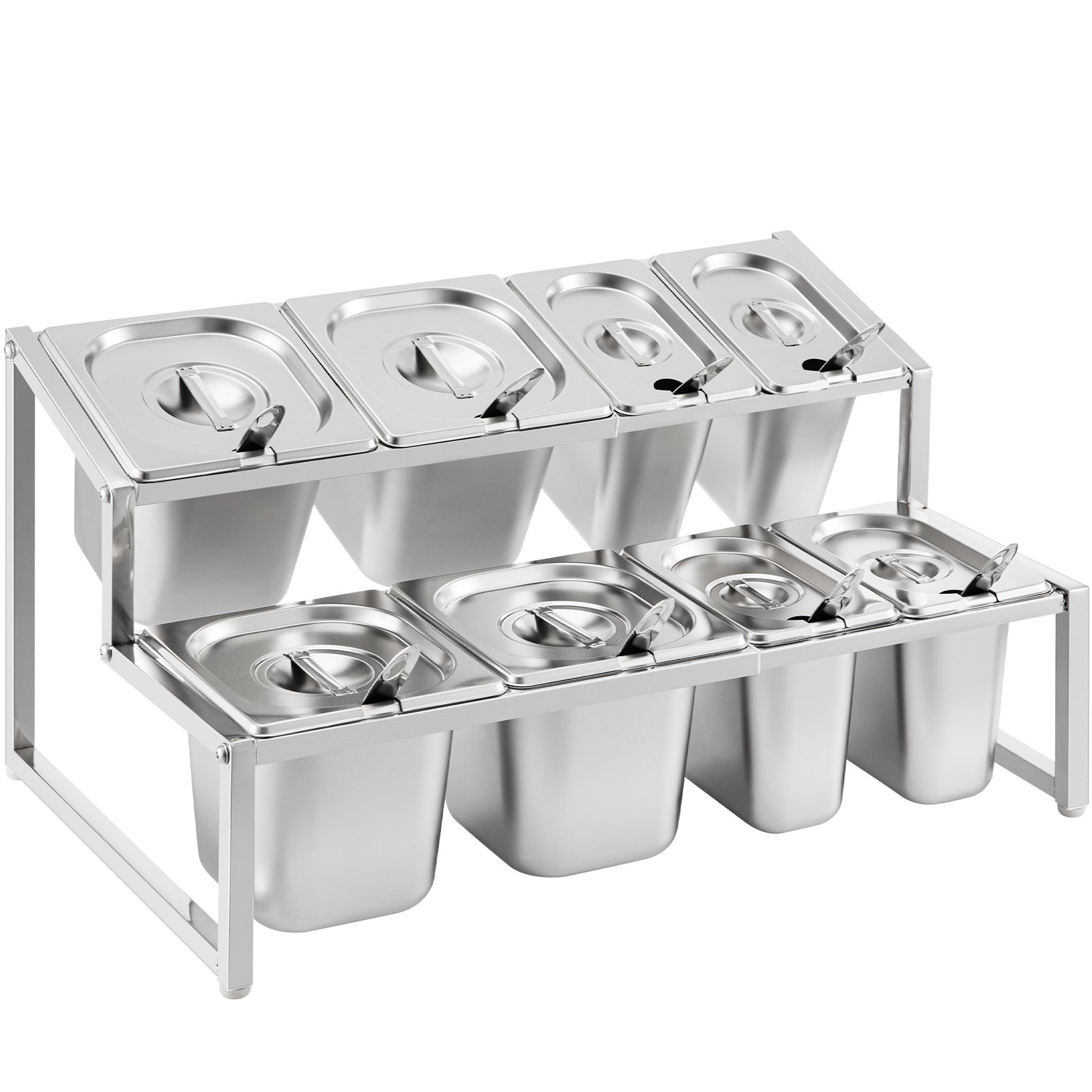 VEVOR Expandable Spice Rack, 13.8"-23.6" Adjustable, 2-Tier Stainless ...