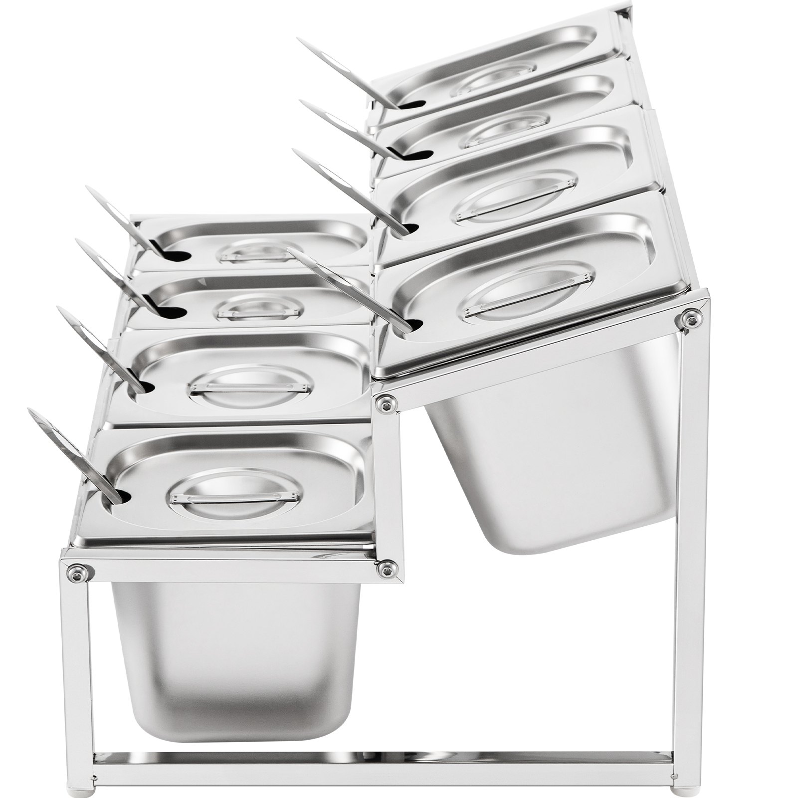 VEVOR Expandable Spice Rack, 13.8"-23.6" Adjustable, 2-Tier Stainless ...