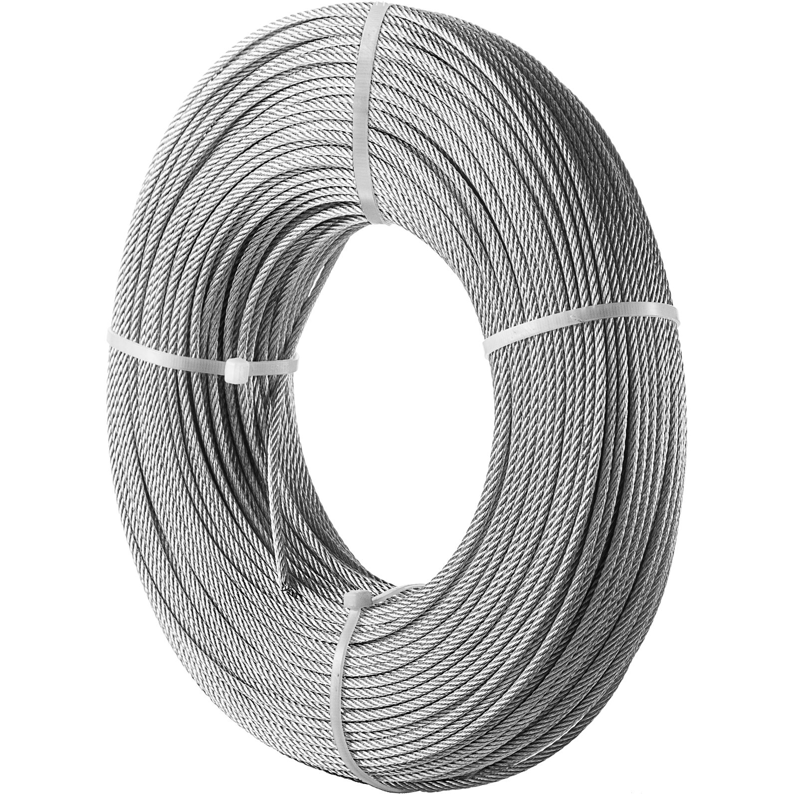 VEVOR Galvanized Steel Cable, 1/8'' Aircraft Cable, 500ft Galvanized ...