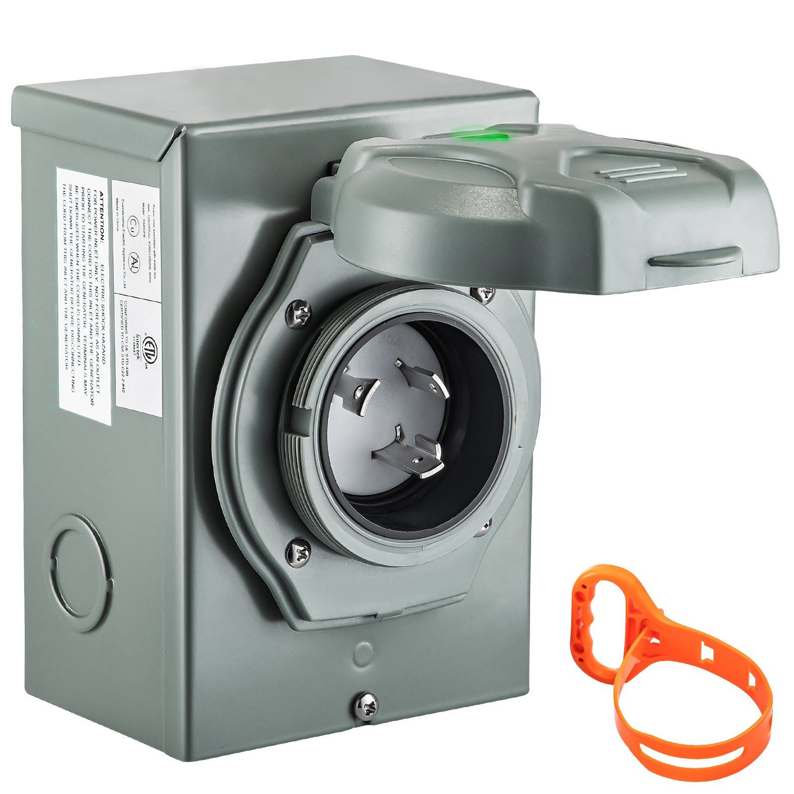 VEVOR Generator Inlet Box, 30amp Power Box, L5-30P Power Inlet Box, 3 ...