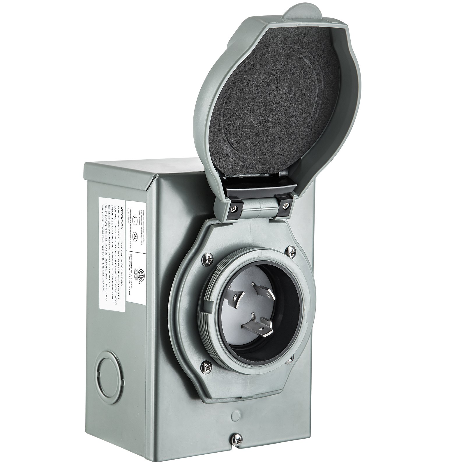 VEVOR Generator Inlet Box, 30amp Power Box, L5-30P Power Inlet Box, 3 ...