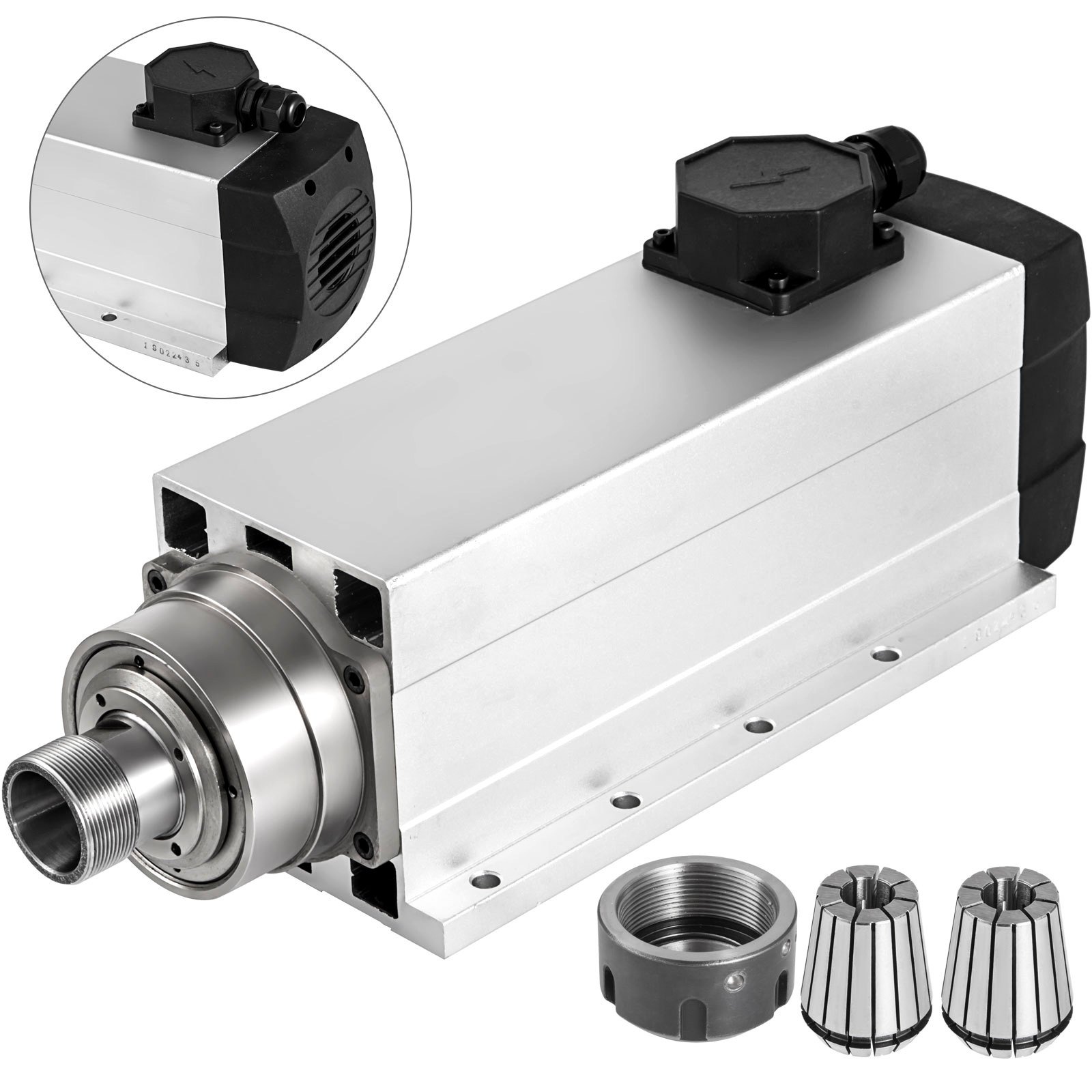 VEVOR Spindle Motor 7.5KW Square Air Cooled Spindle Motor ER32 Collect ...