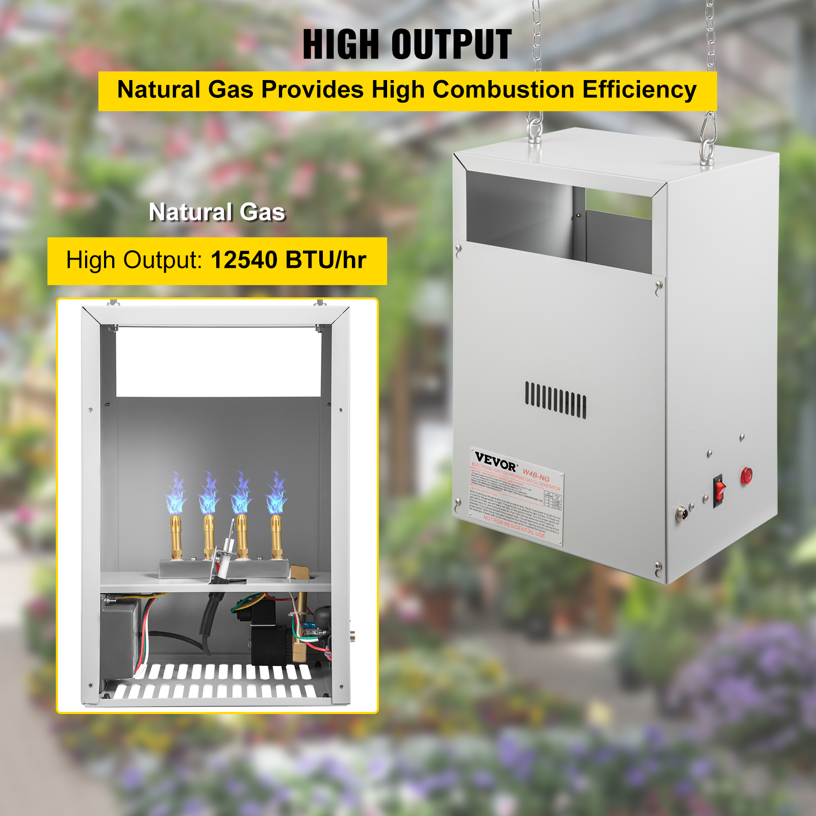 VEVOR CO2 Burner, 4 Brass Burner CO2 Generator for Plant, Natural Gas ...