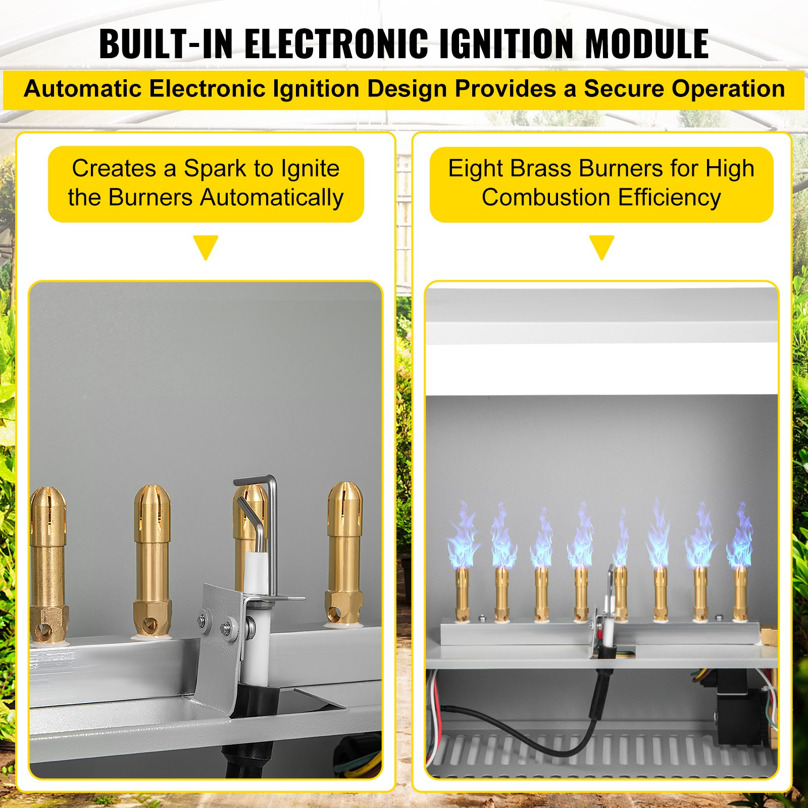 VEVOR CO2 Burner, 8 Brass Burner CO2 Generator for Plant, Liquid ...