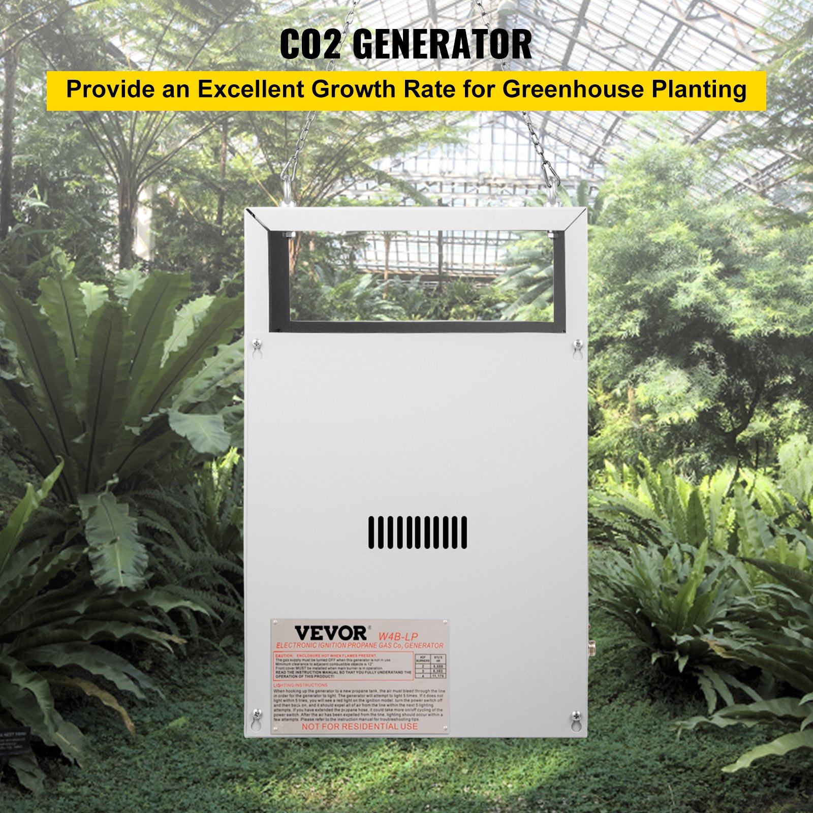 VEVOR CO2 Burner, 4 Brass Burner CO2 Generator for Plant, Liquid ...