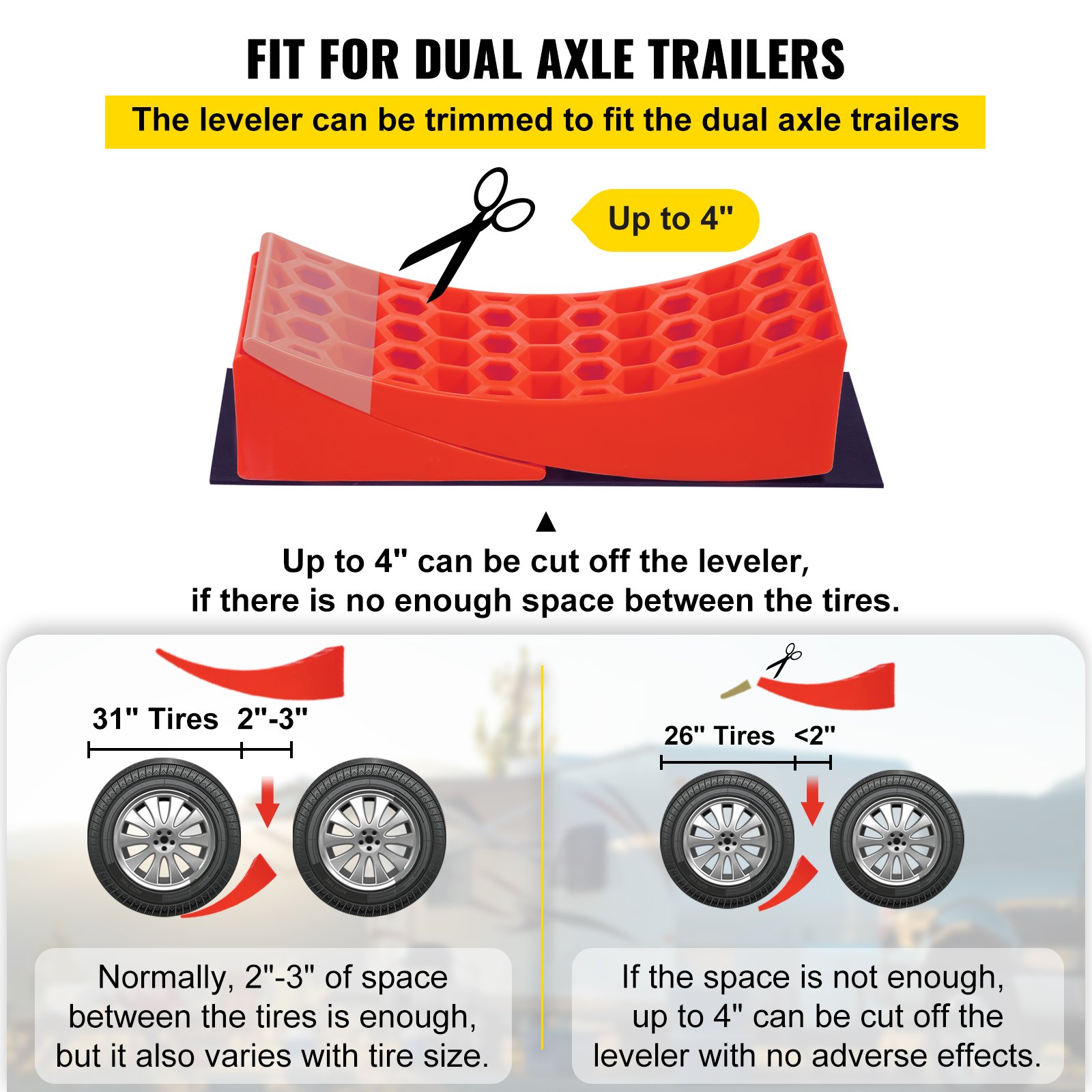 VEVOR Camper Leveler, 14 Pack, HDPE RV Leveling Blocks, Includes Two ...