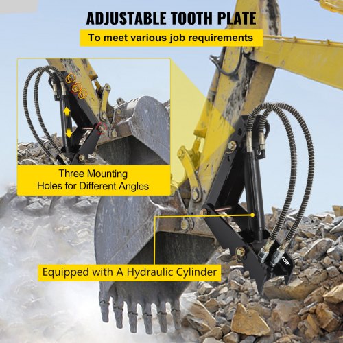 VEVOR 18" Backhoe Thumb 1/2" Steel Plate Excavator Universal Claw for ...
