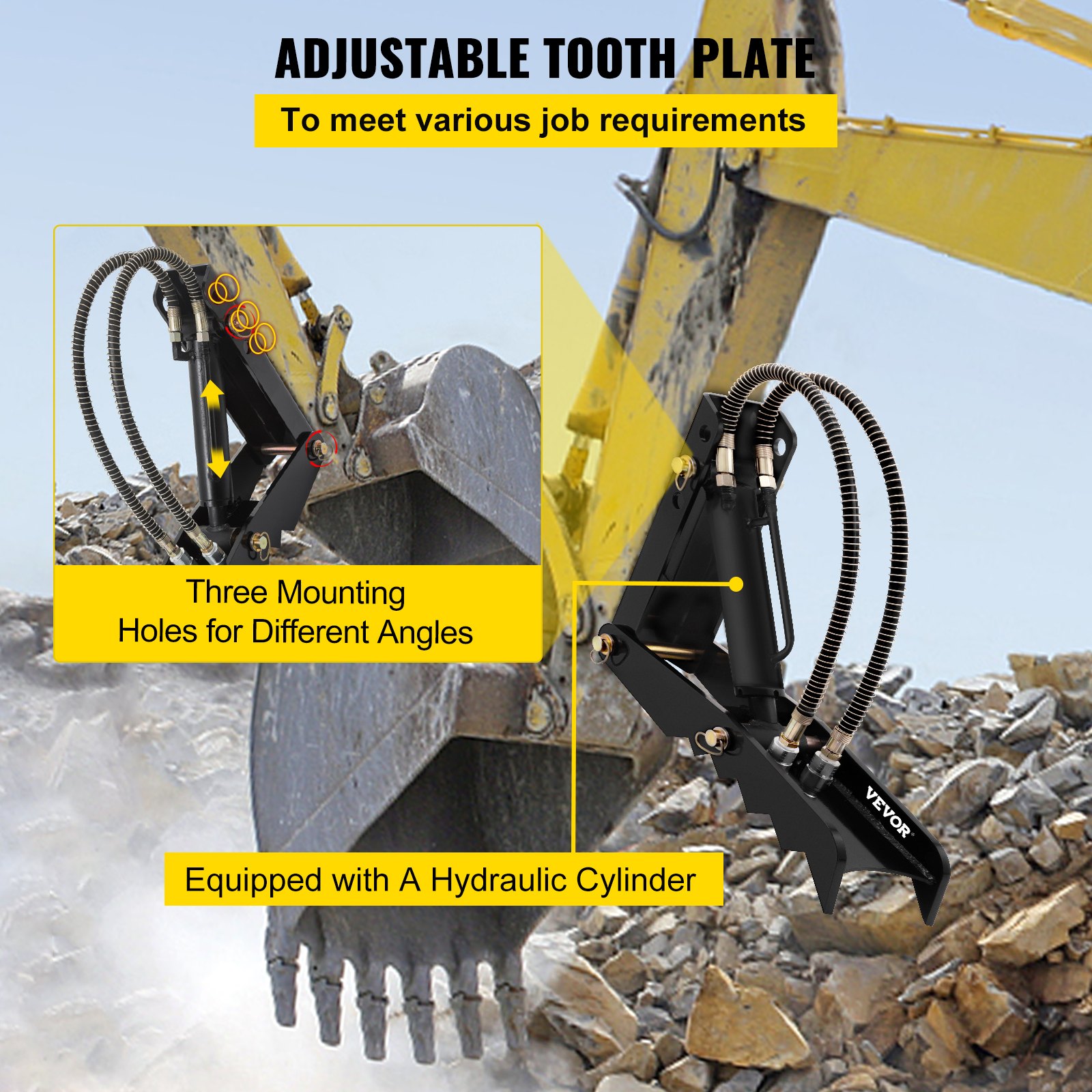 VEVOR Backhoe Thumb 21 inch Hydraulic Backhoe Excavator Thumb ...