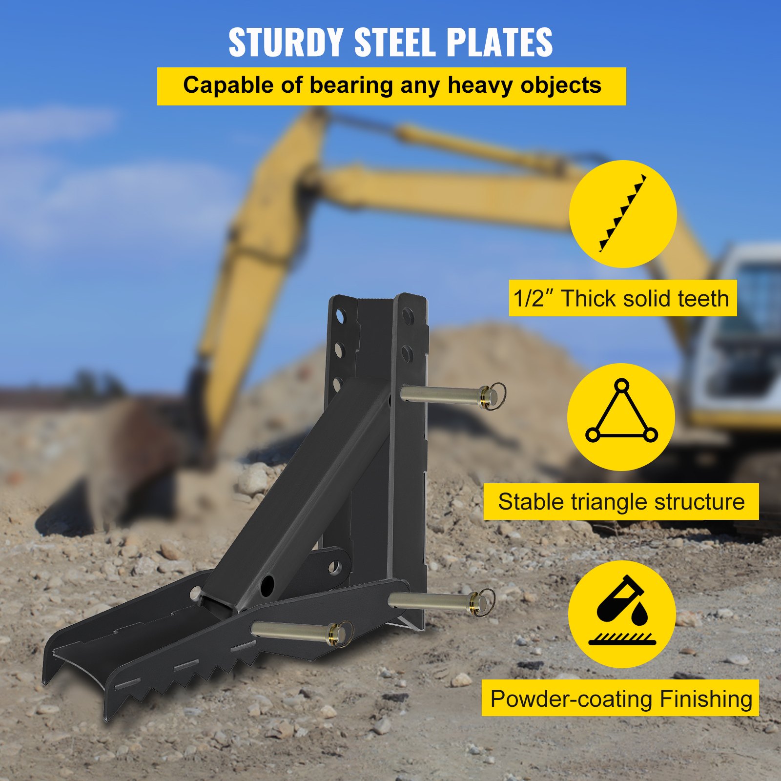 DIY 24" Backhoe Excavator Thumb Attachments Weld On Adjustable Tractor ...