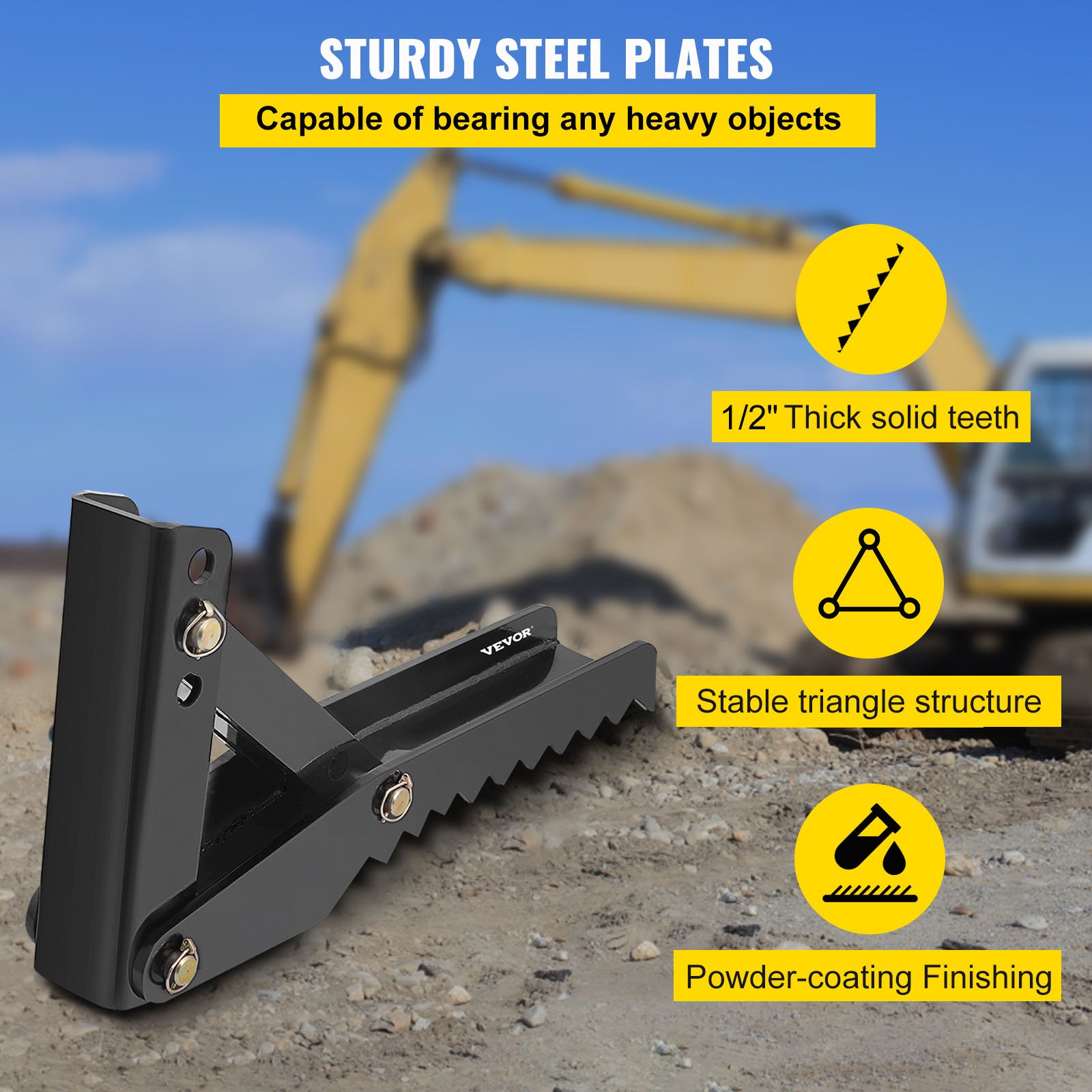 VEVOR 36 inch Backhoe Excavator Thumb Attachments Adjustable Extreme ...