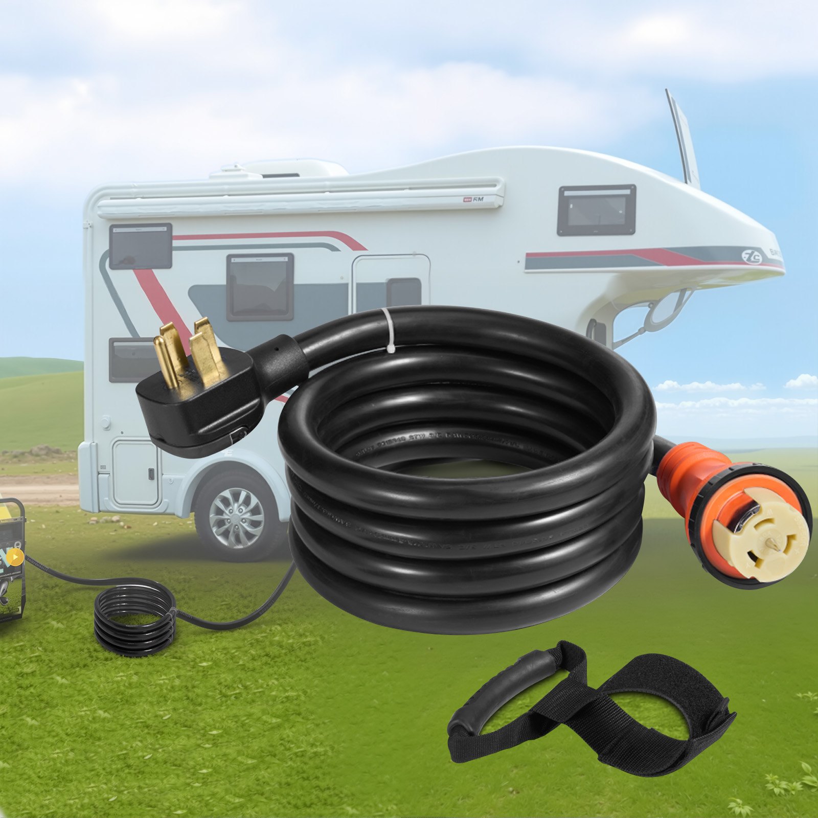 VEVOR Heavy Duty Generator Cord, 10 Feet Generator Power Cord, 50AMP ...