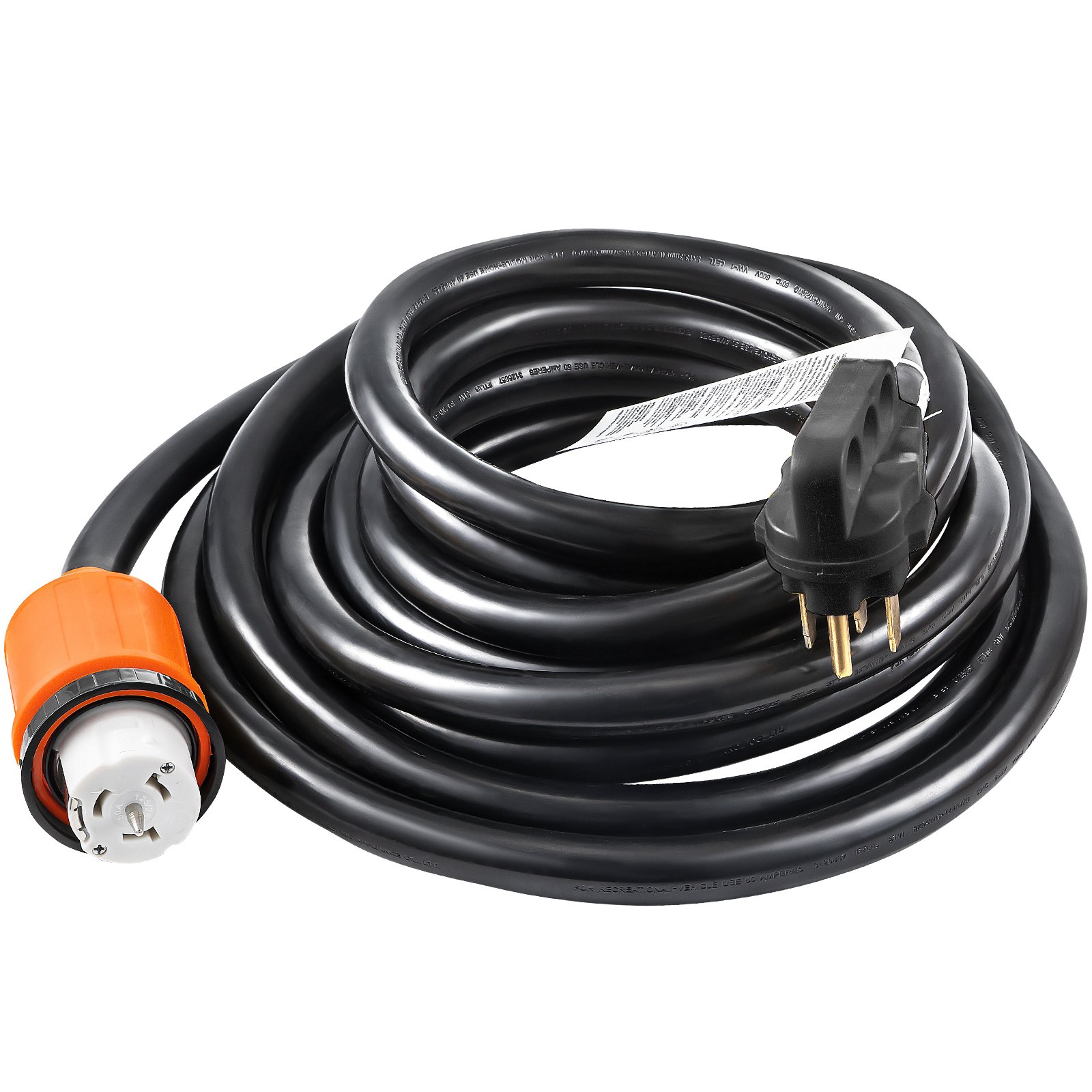 VEVOR Generator Cord, 30' Generator Power Cord w/ Plug in & Out Pin of ...