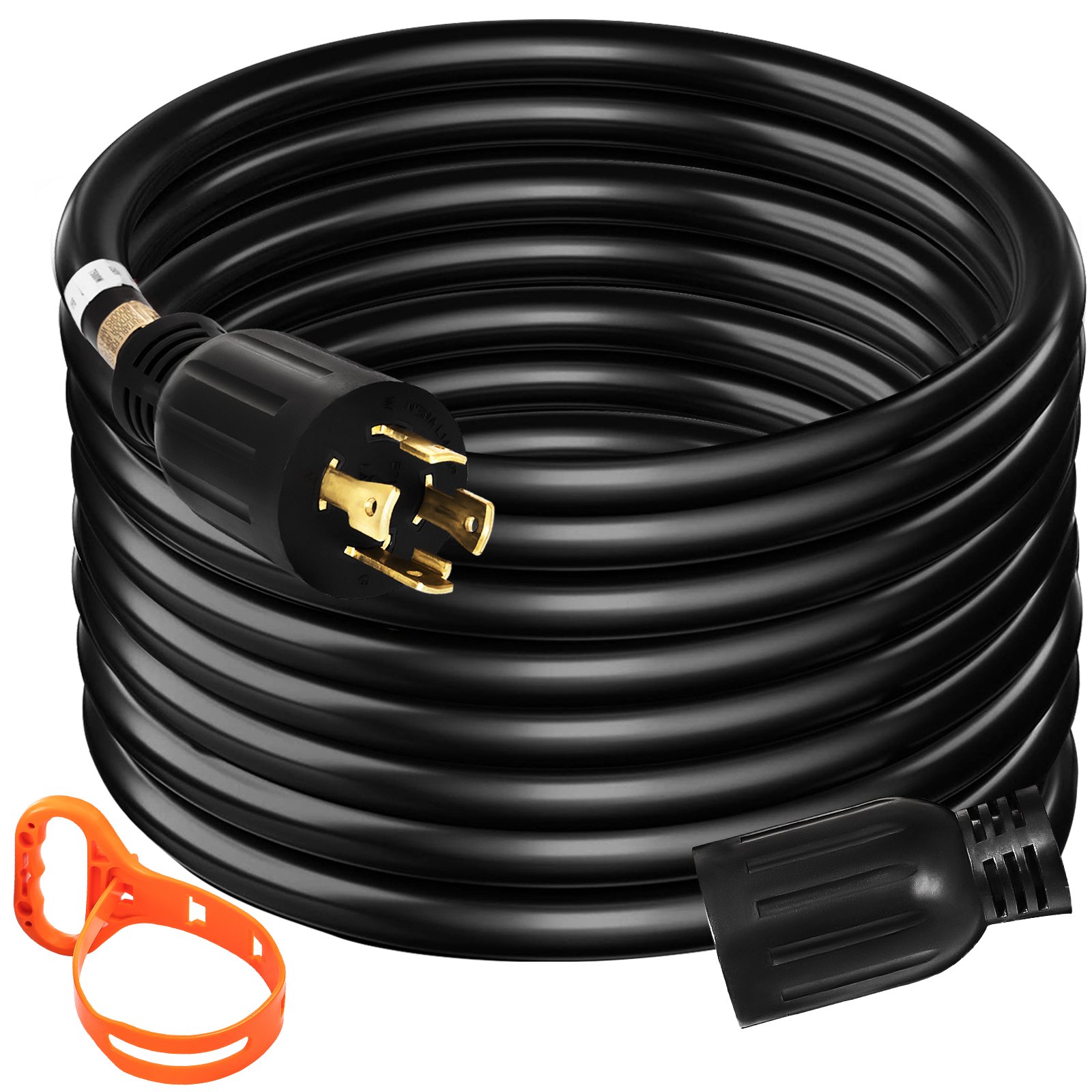 VEVOR 40Ft 30 Amp Generator Extension Cord 4 Wire 10 Gauge Generator ...