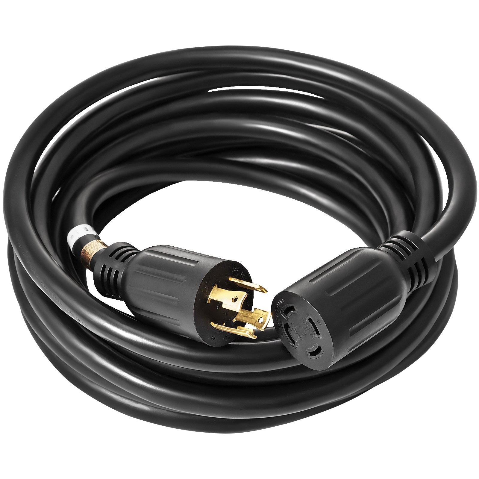 VEVOR 125V-250V 30 Amp Generator Extension Cord 50FT Generator Cord 4 ...
