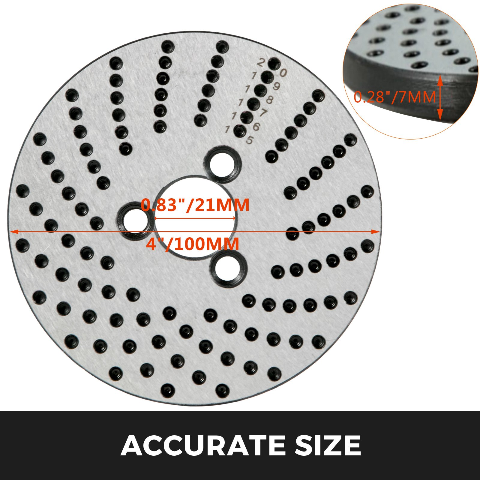 Dividing Plate Indexing Plate 4" 100MM for Rotary Tables in Model HV-3 ...