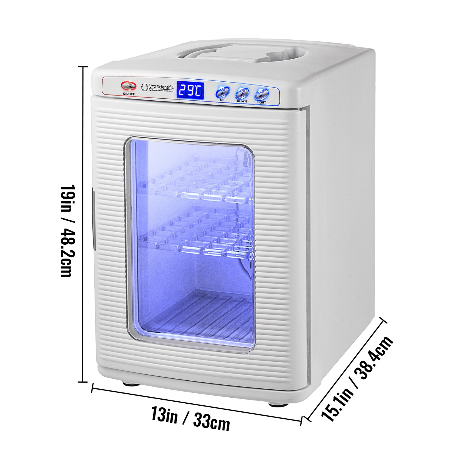 VEVOR White Reptile Incubator 25L Scientific Lab Incubator Digital ...