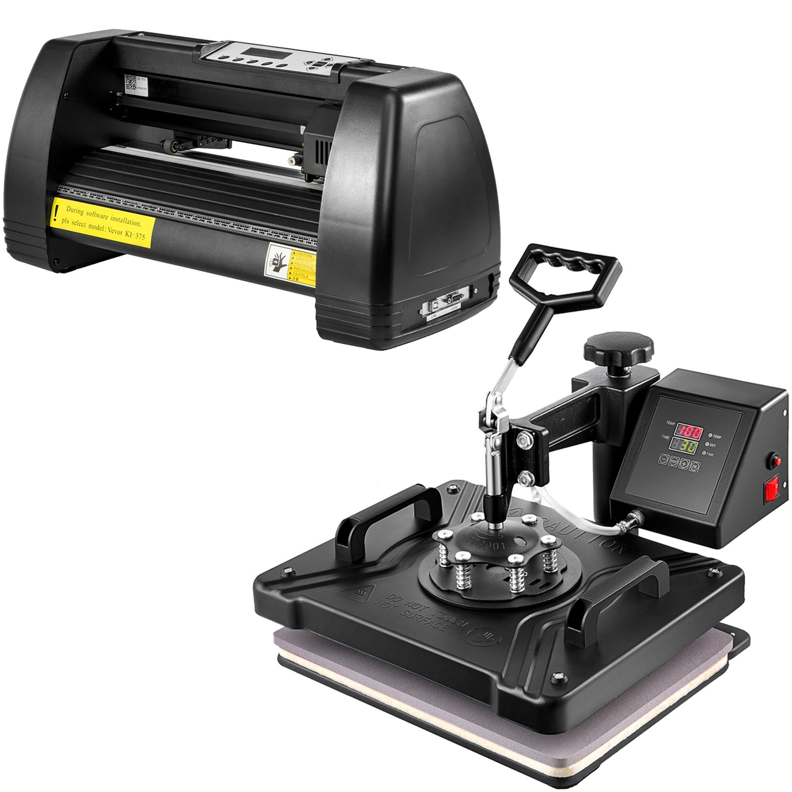 5in1 Heat Press 15"x12" 14" Vinyl Cutter Plotter T-shirt Sticker Print ...