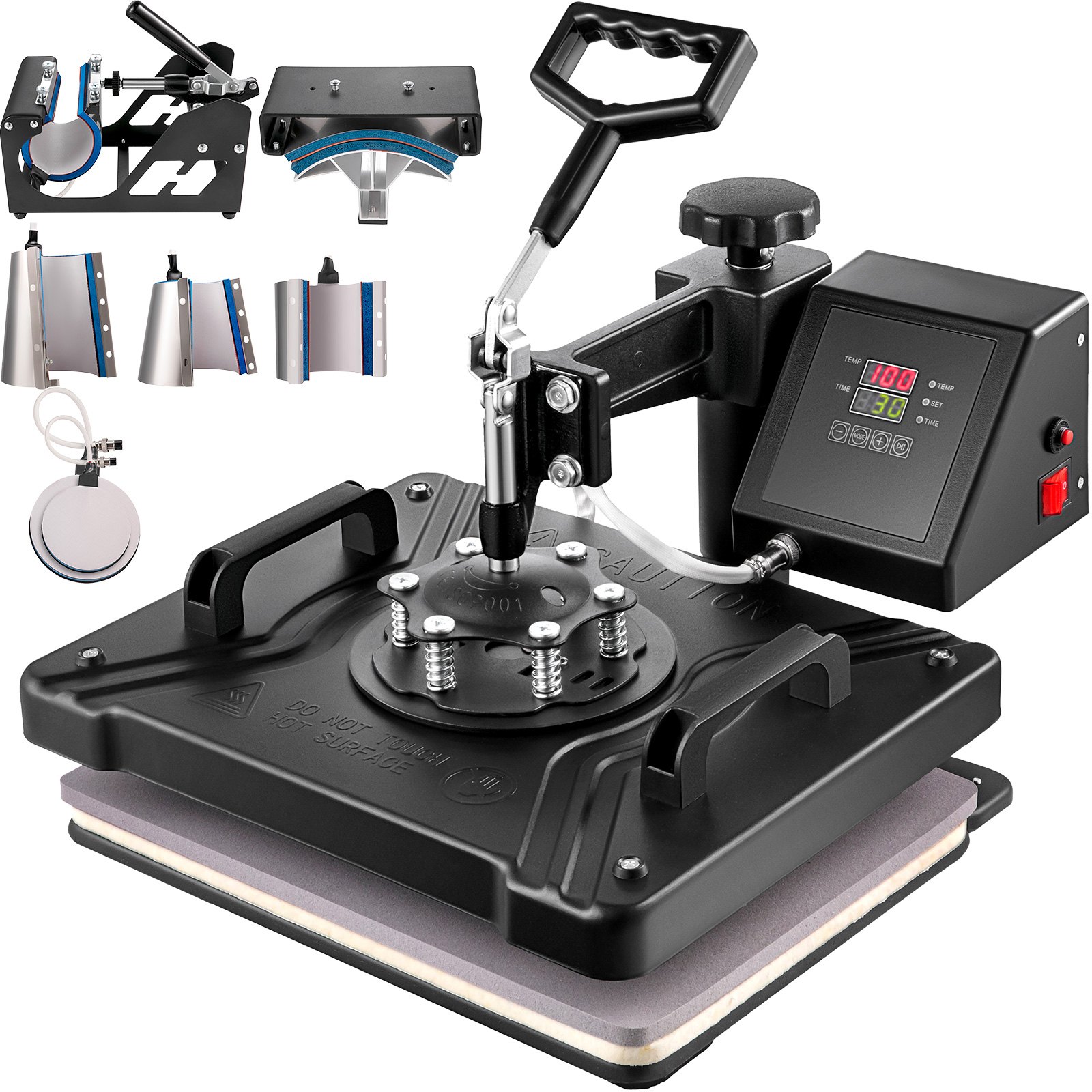 VEVOR VEVOR 1400W Heat Press Machine 8 In 1 Sublimation Steel Frame ...