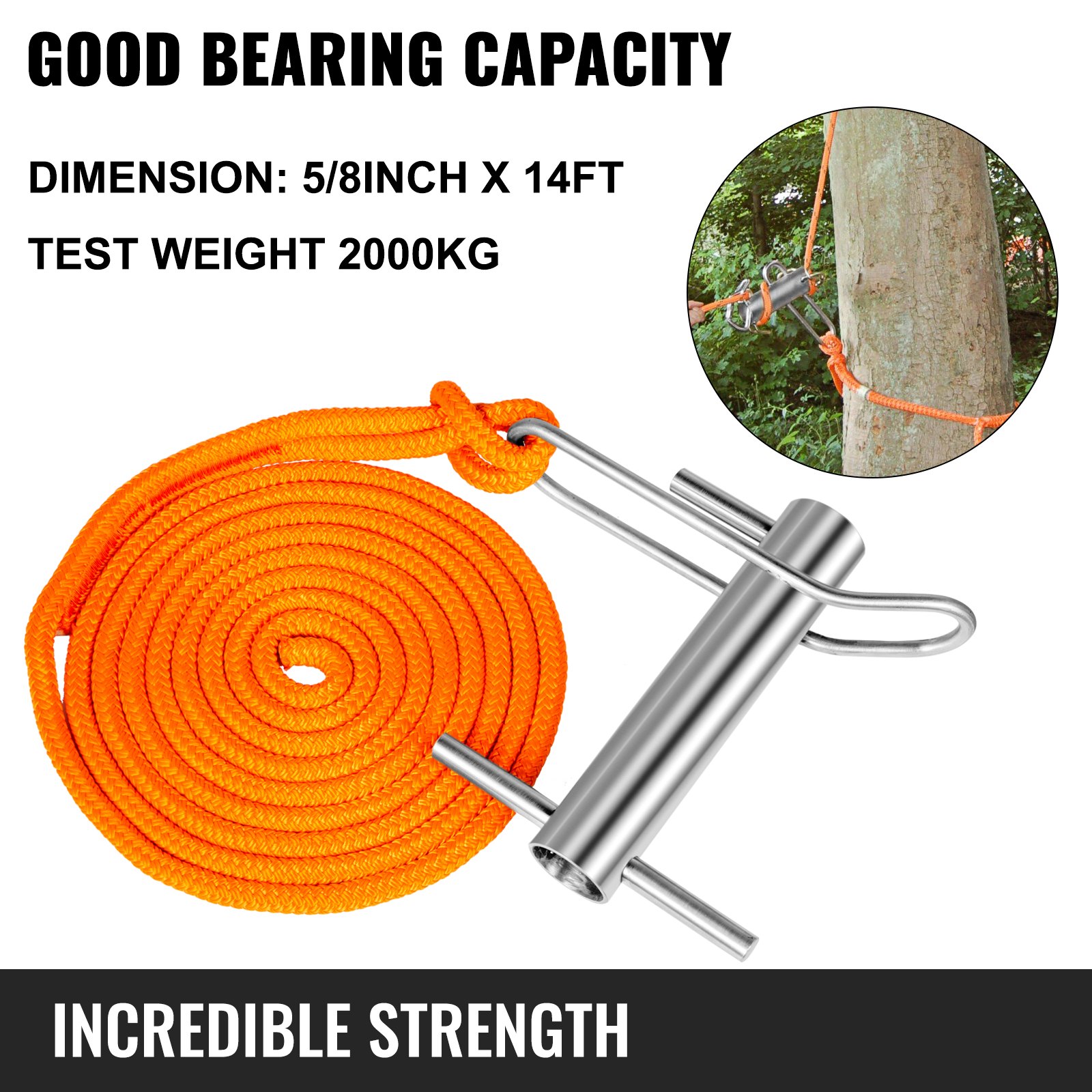 VEVOR Whoopee Sling 14 ft, Port Wrap Eye Sling 5/8 Inch,Port Wrap Sling ...