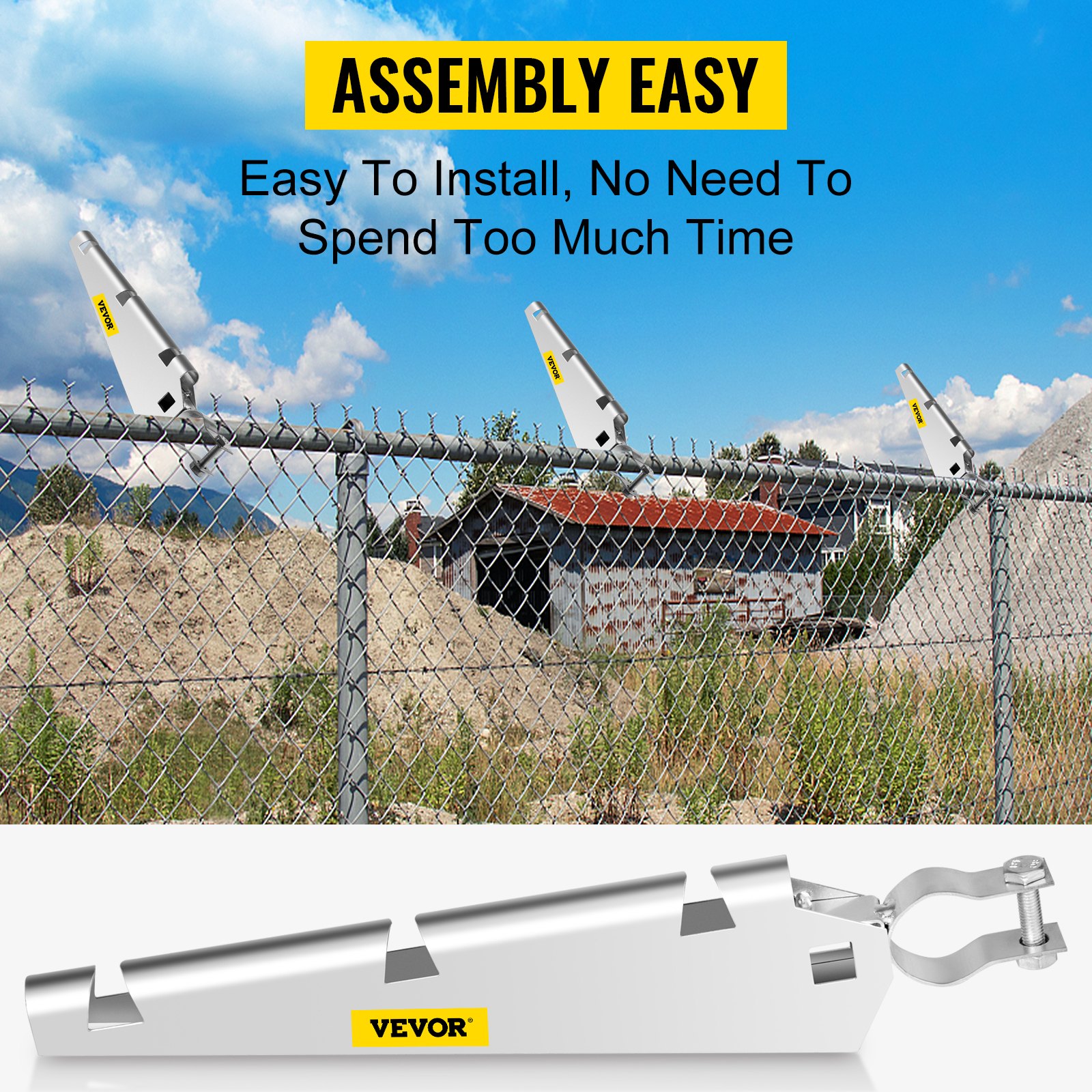 VEVOR Barbed Wire Arm Set of 10 Extend Arm Barbed Wire for 1-3/8" Top ...