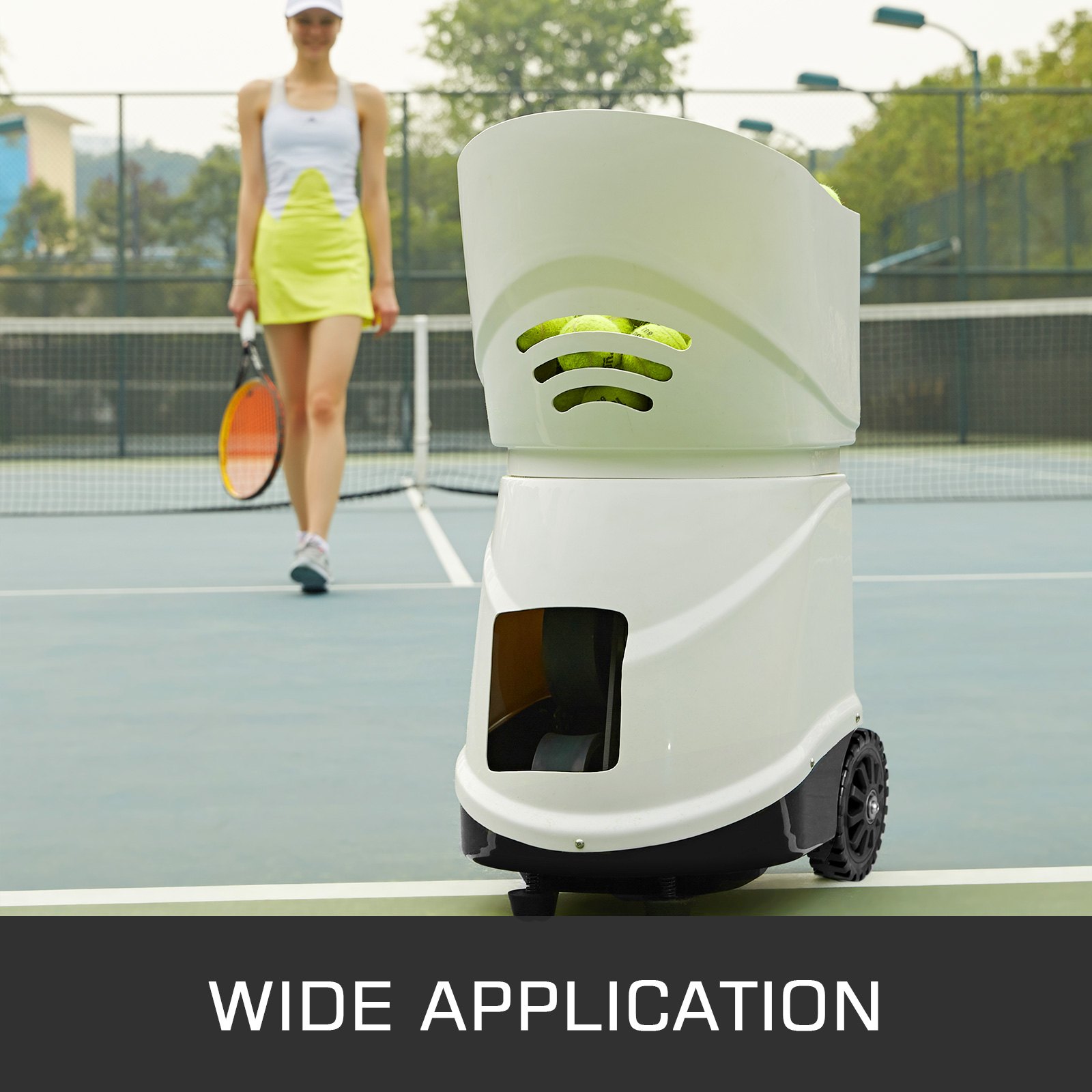 VEVOR Portable Tennis Ball Machine—APP Control Count—5 Out Modes—29 Out ...